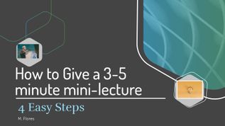 How to Give a 3-5 minute mini-lecture at emaze Presentation