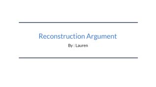 Reconstruction Argument at emaze Presentation