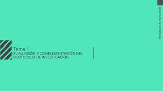 Evaluacion y complementación del protocolo de investigación at emaze Presentation