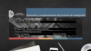 Evaluación y complementación del protocolo de investigación at emaze Presentation