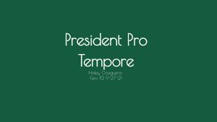 President Pro Tempore at emaze Presentation