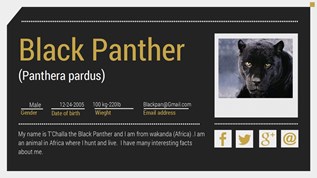 Black panther at emaze Presentation