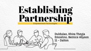 Establishing Partnership at emaze Presentation