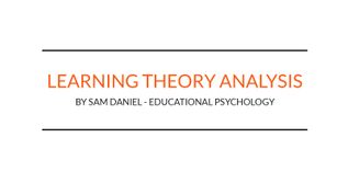 Learning Theory Analysis at emaze Presentation