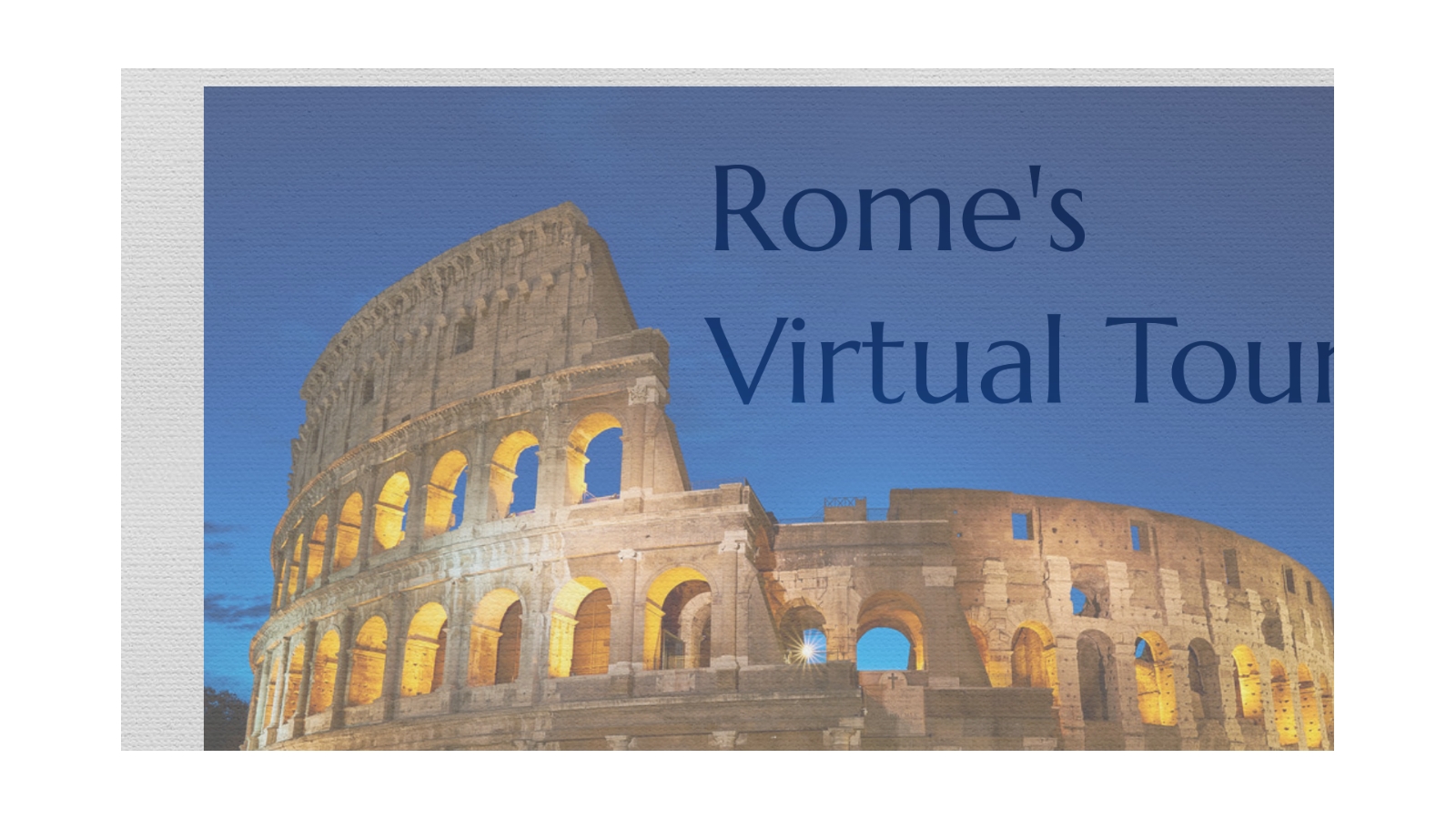 Rome's Virtual Tour at emaze Presentation