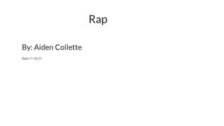 Rap at emaze Presentation