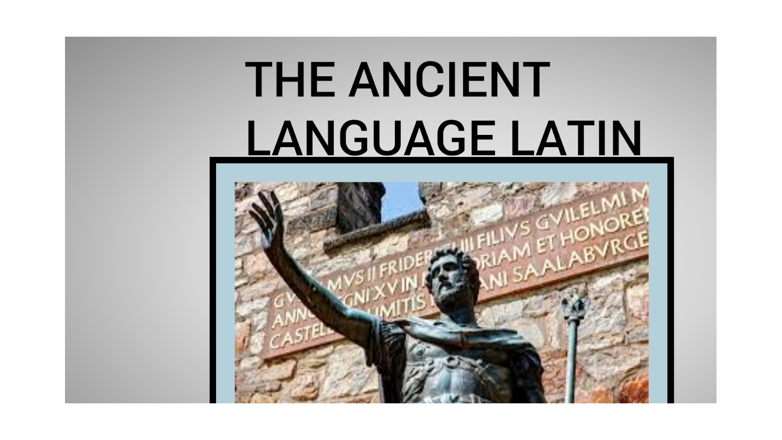 The Ancient Language Latin at emaze Presentation