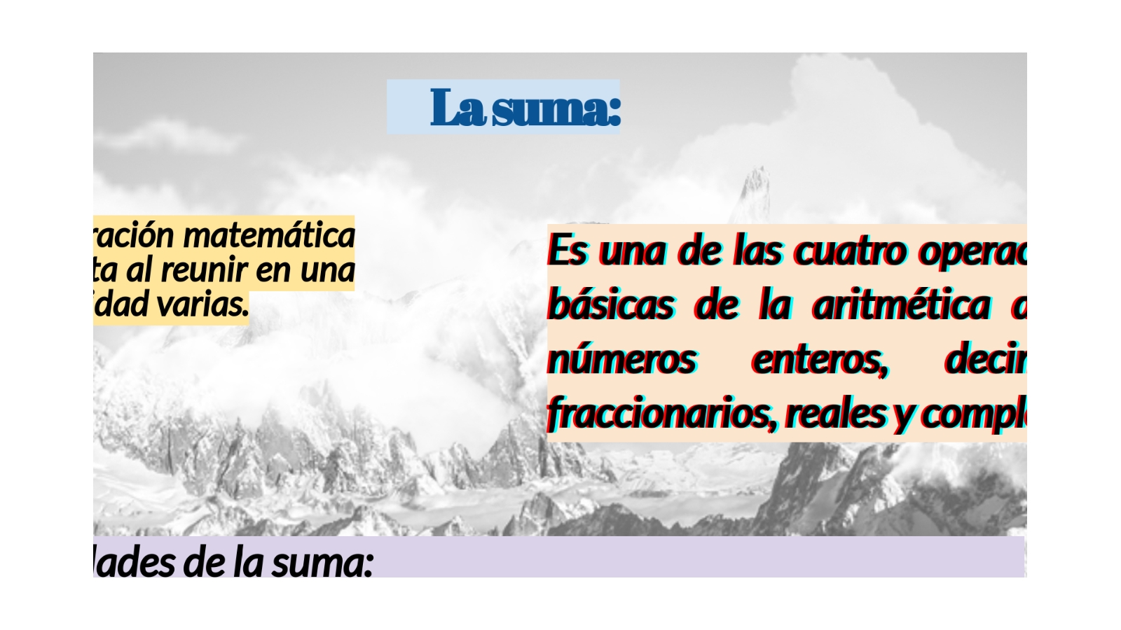 Propiedades de la suma at emaze Presentation