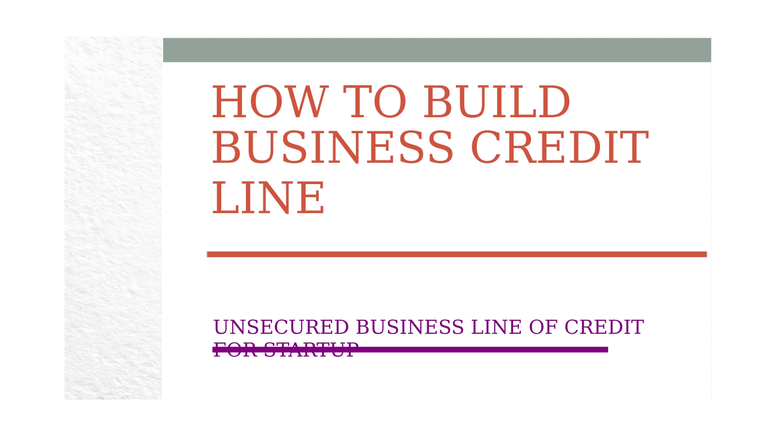 Unsecured Business Line of Credit at emaze Presentation