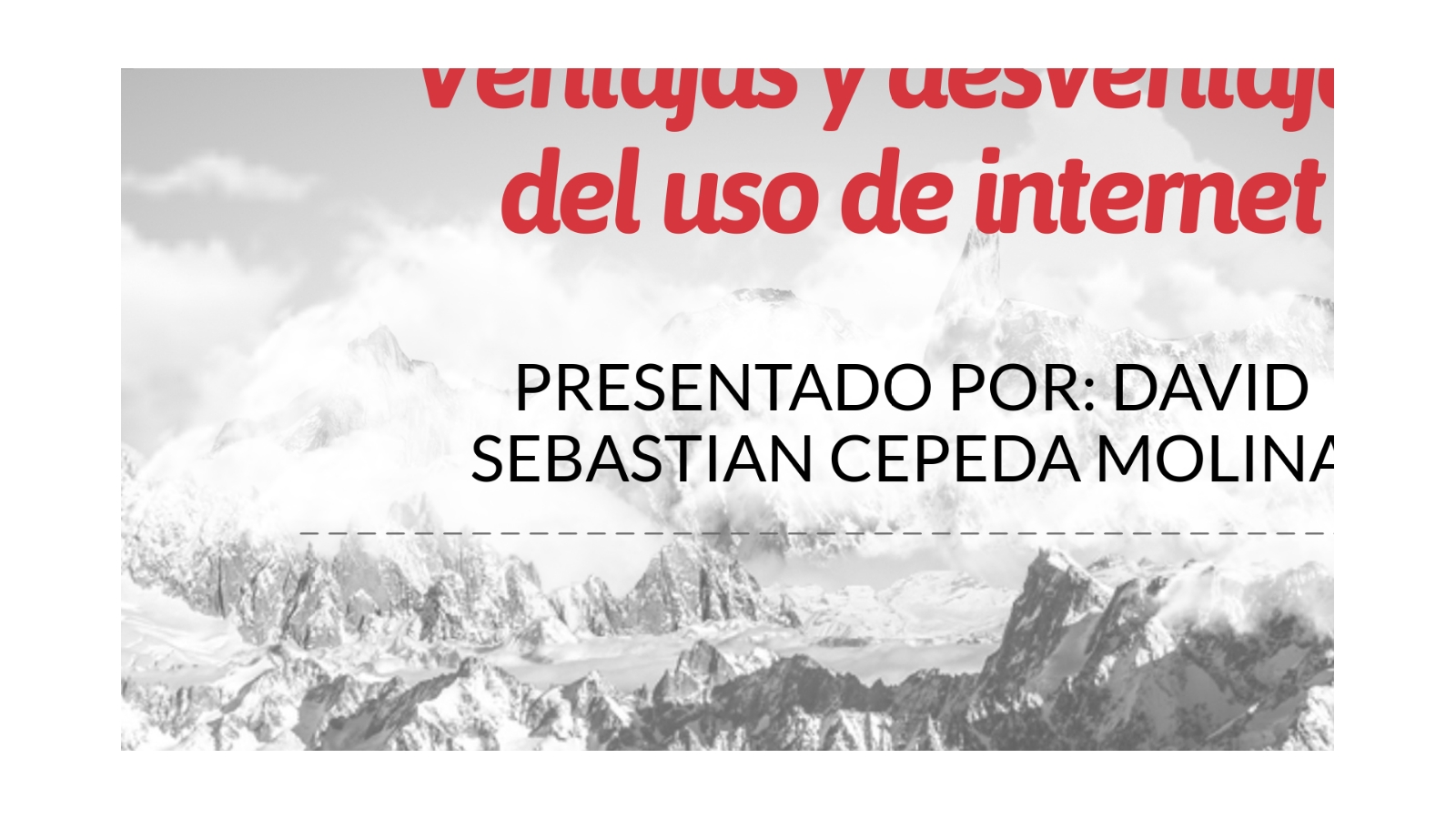 Ventajas y desventajas del uso de internet at emaze Presentation