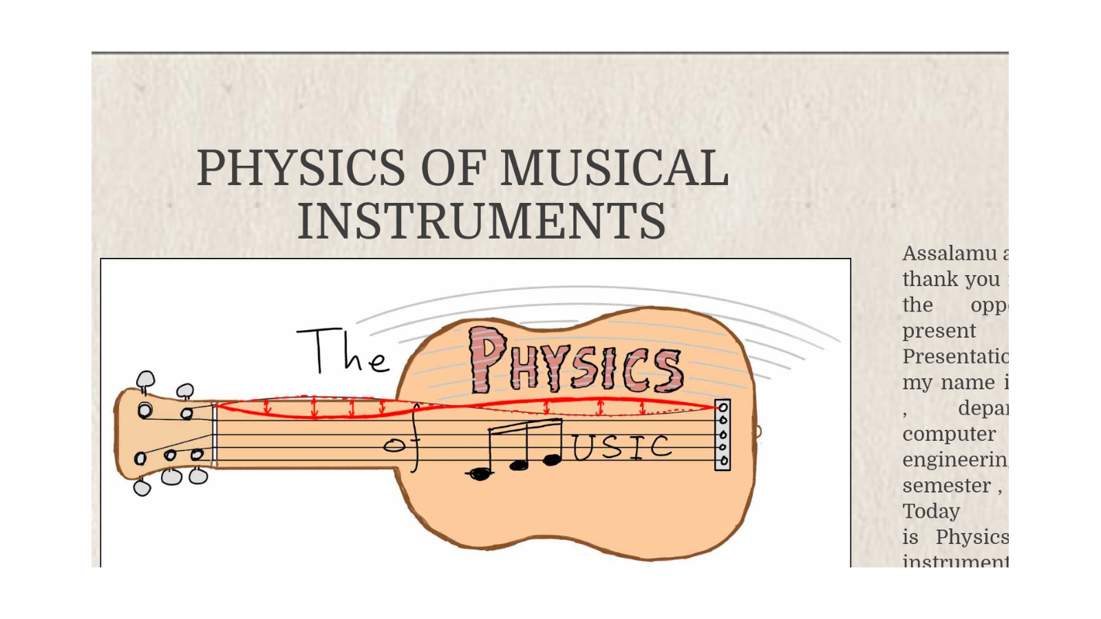 Physics of musical instrumentS at emaze Presentation