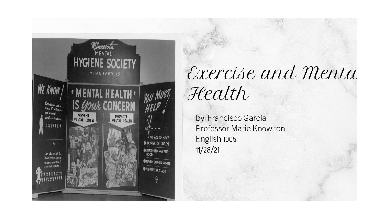 Exercise and Mental Health at emaze Presentation