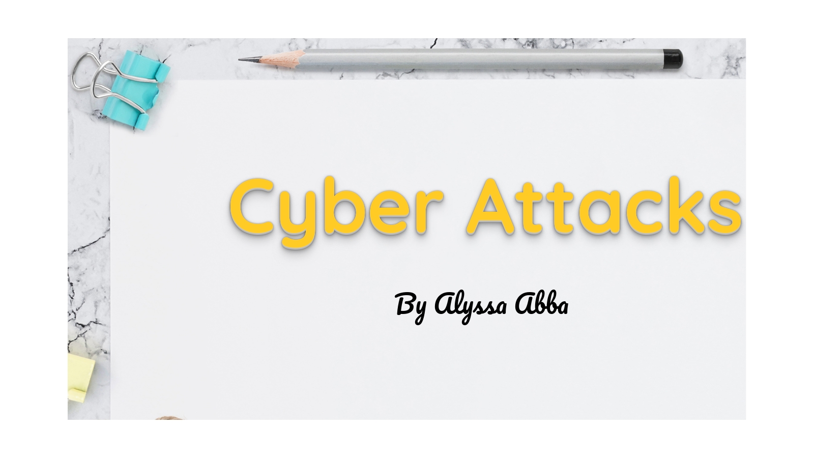 Cyber Attacks at emaze Presentation