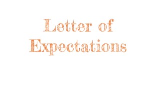 Letter of Expectations at emaze Presentation