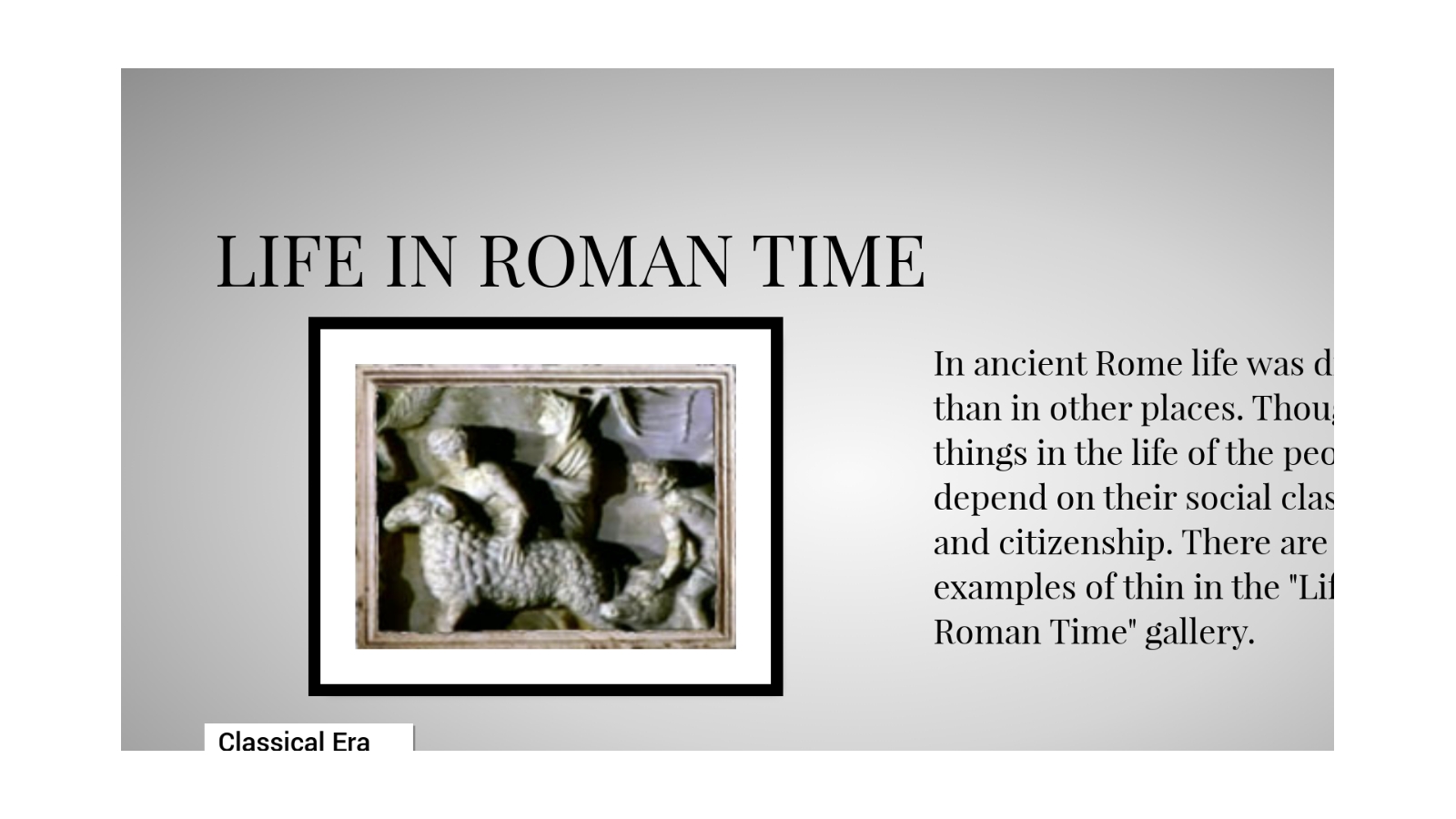 Life in Roman Time at emaze Presentation