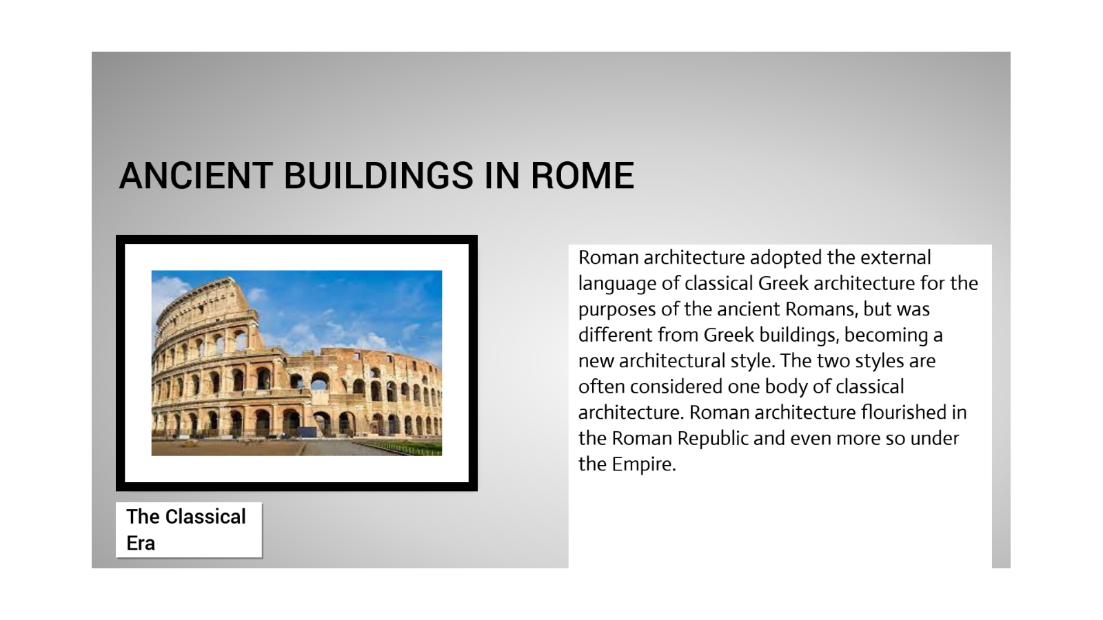 Ancient Buliding in Rome at emaze Presentation