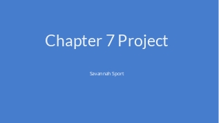 Chapter 7 Project at emaze Presentation