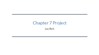 Chapter 7 Project at emaze Presentation