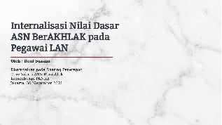 Internalisasi Nilai Dasar ASN BerAKHLAK p at emaze Presentation