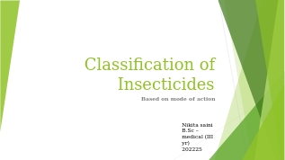 Classification of insecticides at emaze Presentation