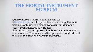 THE MORTAL INSTRUMENT at emaze Presentation