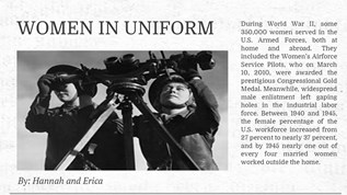 Women in Uniform at emaze Presentation