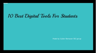 10 Best Digital Tools For Students at emaze Presentation