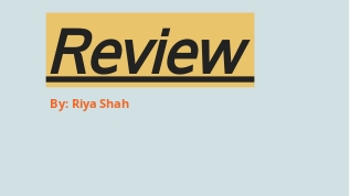 Module 4 Comprehensive Assignment- Riya Shah at emaze Presentation