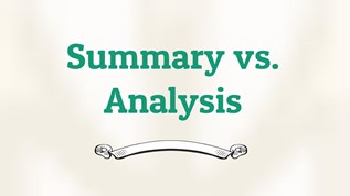Summary vs Analysis at emaze Presentation