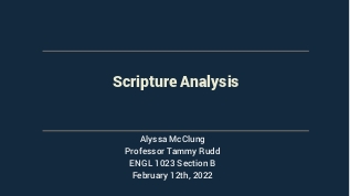 Scripture Analysis at emaze Presentation