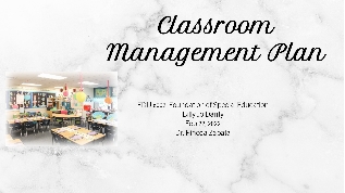 Classroom Management Plan at emaze Presentation