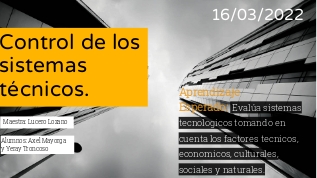 control de los sistemas tecnicos at emaze Presentation
