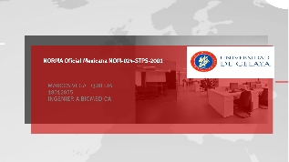 NORMA Oficial Mexicana NOM-024-STPS-2001 at emaze Presentation