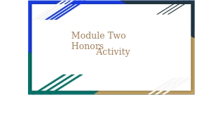 Module TwoHonors at emaze Presentation