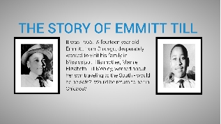 The story of emmitt Till at emaze Presentation