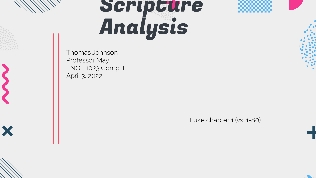 Scripture Analysis at emaze Presentation