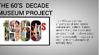 The 60’s Decade Museum Project at emaze Presentation