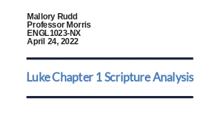 Luke Chapter 1 Scripture Analysis at emaze Presentation