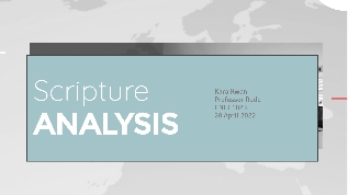 Scripture Analysis at emaze Presentation