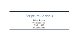 Scripture Analysis at emaze Presentation