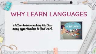 WHY LEARN LANGUAGES at emaze Presentation