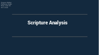 Scripture Analysis at emaze Presentation