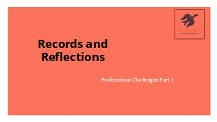 Records and Reflections at emaze Presentation