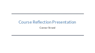 Course Reflection Presentation at emaze Presentation