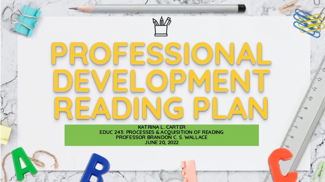 PROFESSIONAL DEVELOPMENT READING PLAN at emaze Presentation