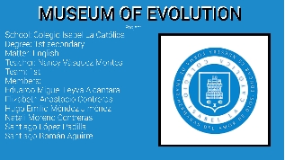 Museum Of Evolution at emaze Presentation