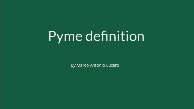 Pyme definition at emaze Presentation