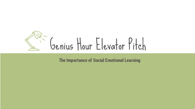 Genius Hour Elevator Pitch at emaze Presentation