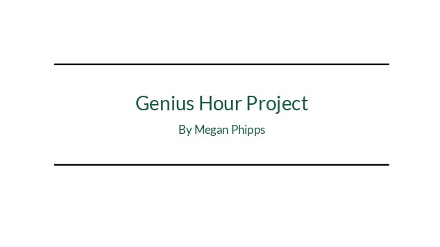 Genius Hour Project at emaze Presentation