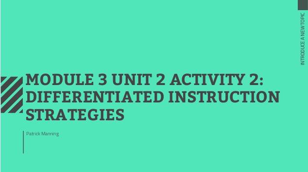 Module 3 Unit 2 Activity 2: Differentiated Instruction at emaze ...